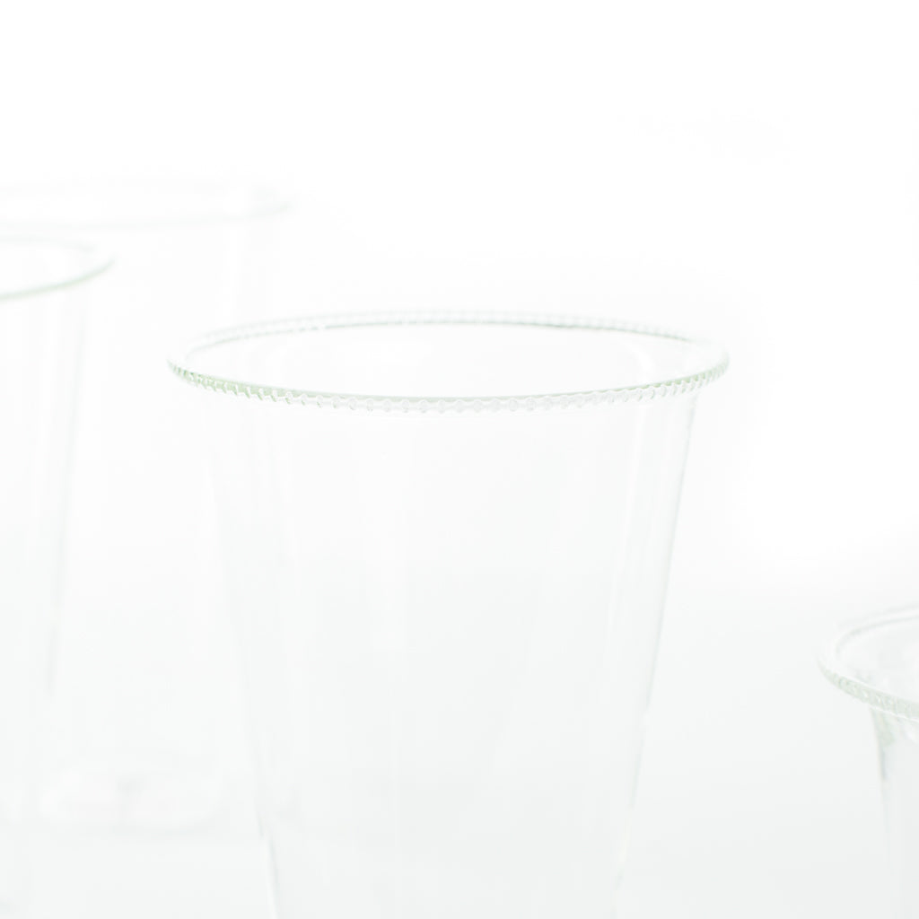 Blown Drinking Glass w/ Etched Rims – Cottonwood Shanty