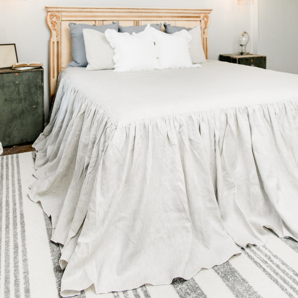 Luxury Linen Waterfall Bedspread – Cottonwood Shanty