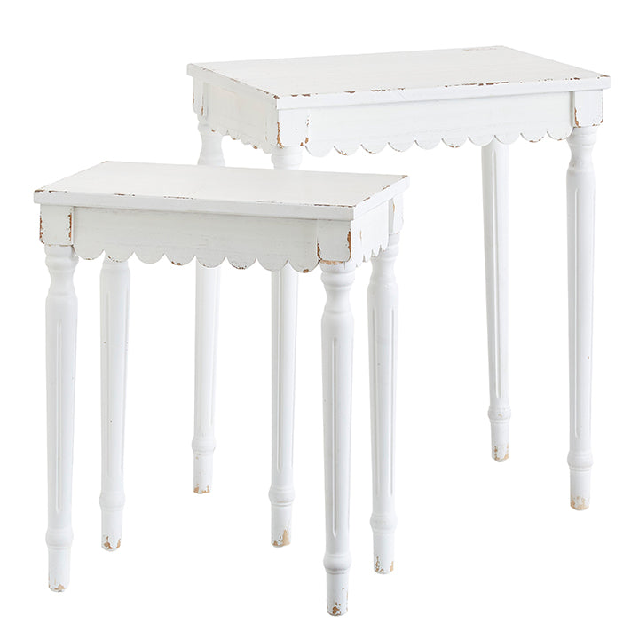 Scalloped Edge Accent Table – Cottonwood Shanty