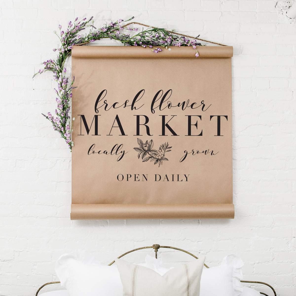 Flower Market Scroll – Cottonwood Shanty