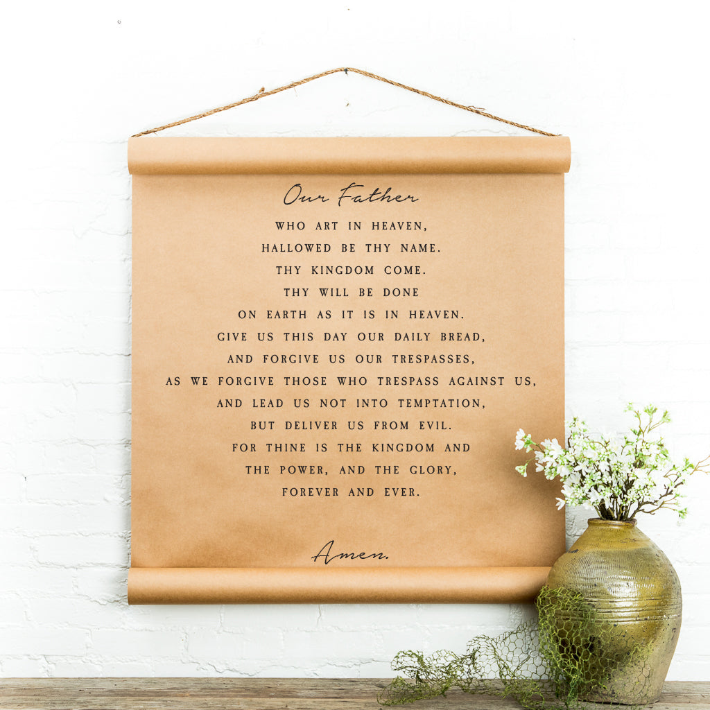 Lord's Prayer Scroll – Cottonwood Shanty