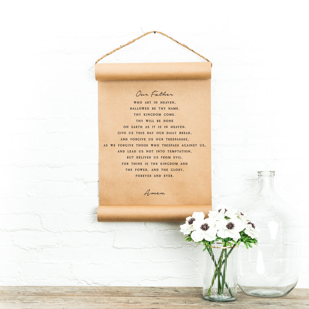 Lord's Prayer Scroll – Cottonwood Shanty