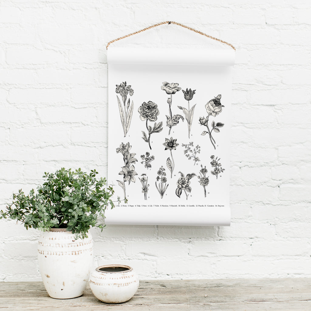 Botanical Floral Scroll – Cottonwood Shanty