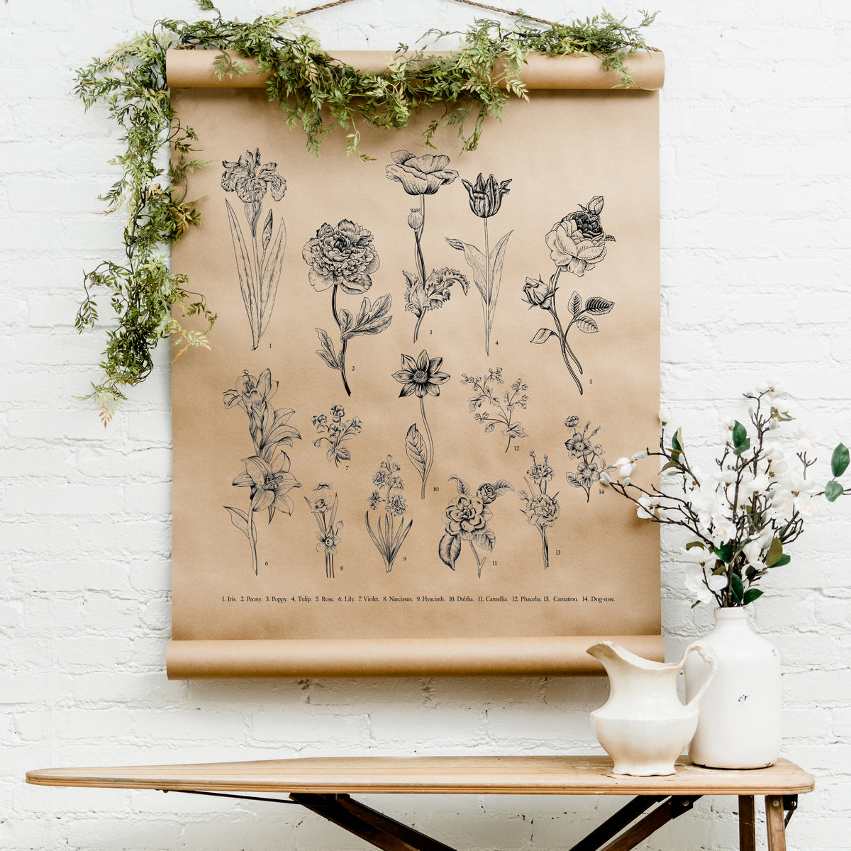 Botanical Floral Scroll – Cottonwood Shanty