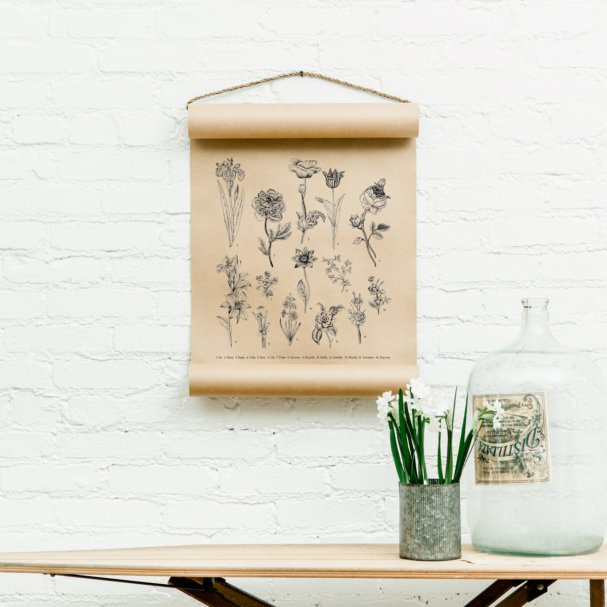 Botanical Floral Scroll – Cottonwood Shanty